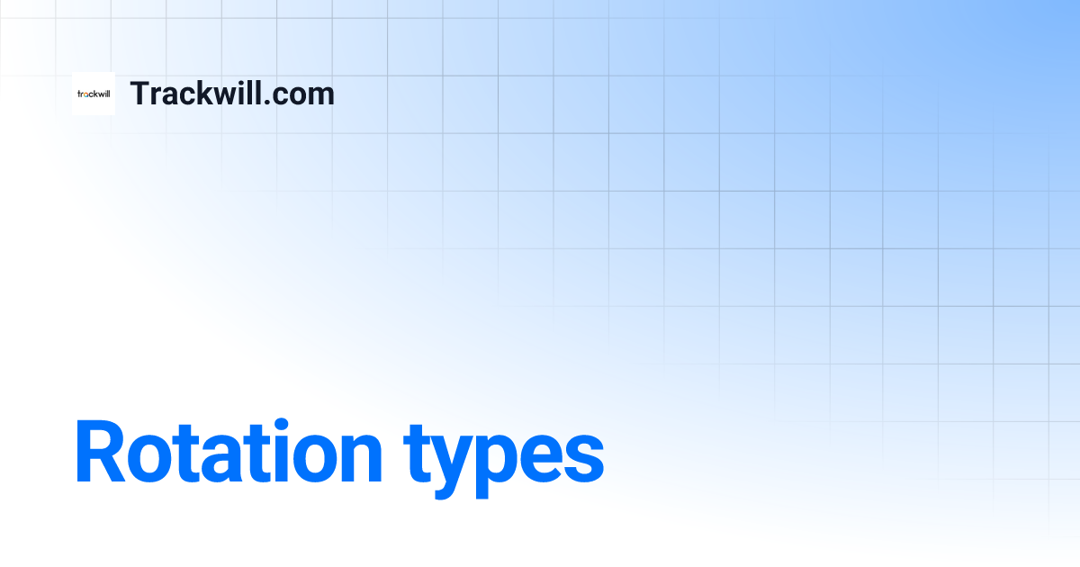 Rotation types | Trackwill.com